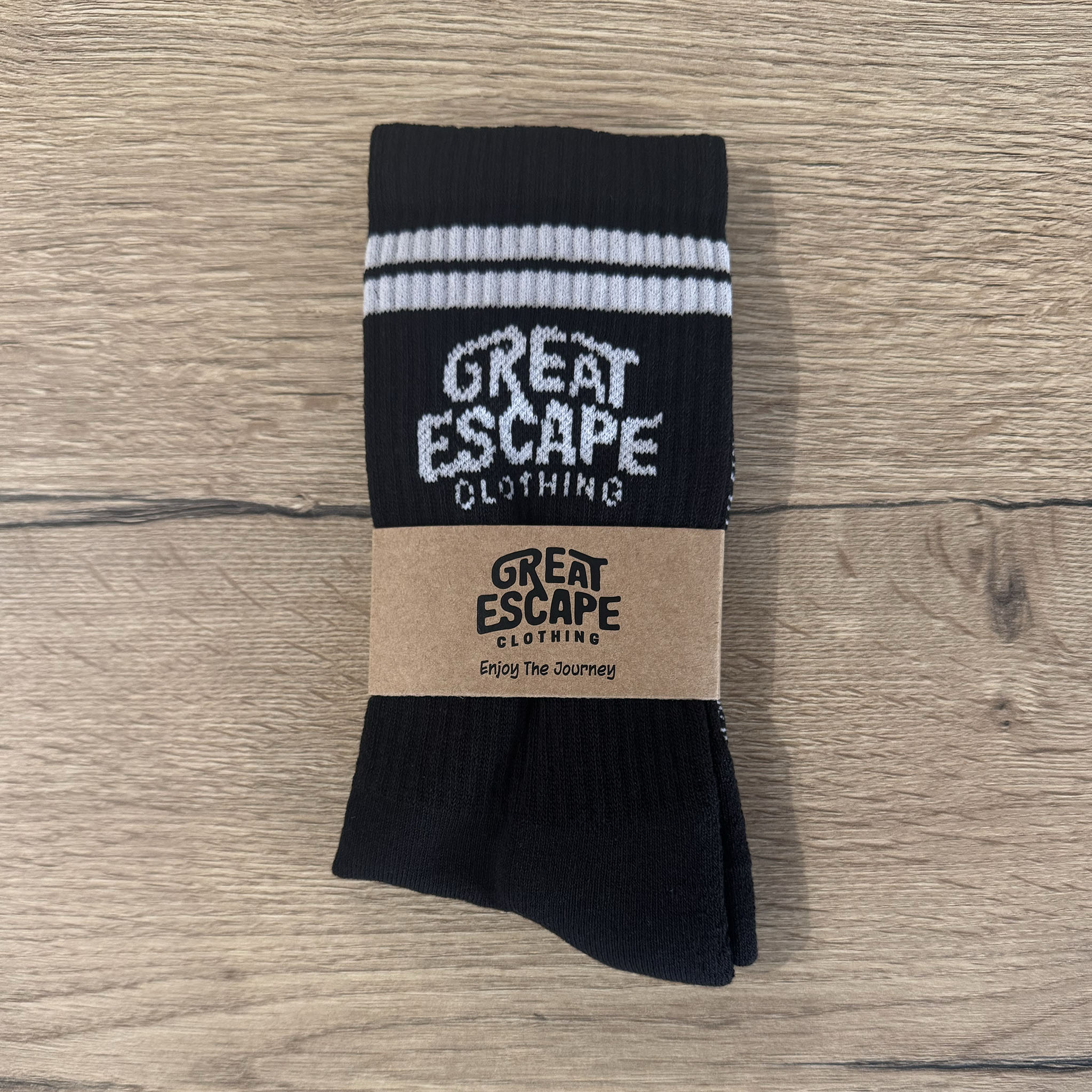 Black Enjoy The Journey Socks – GREAT ESCAPE CLOTHING