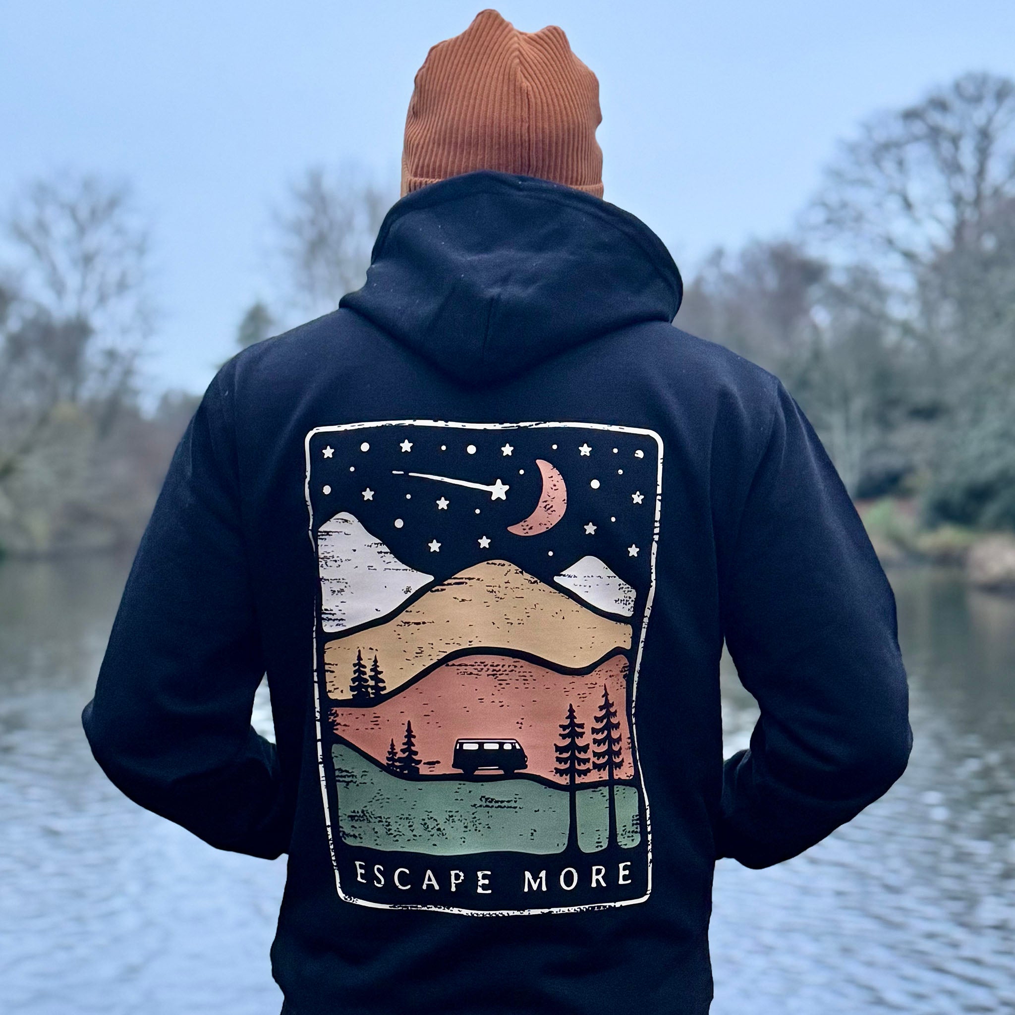 Organic ESCAPE MORE Hoodie – GREAT ESCAPE CLOTHING